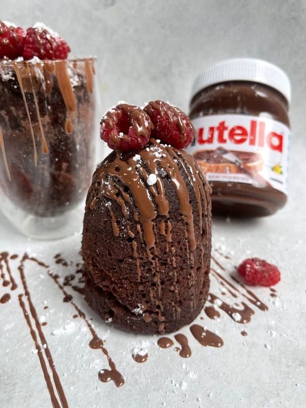 Protein Nutella Mug Cake (Ready in 1 Minute!) • equ