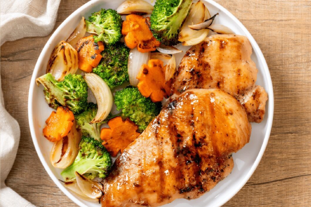Maple & Mustard Chicken Tray Bake (High Protein, One Tray Dinner)